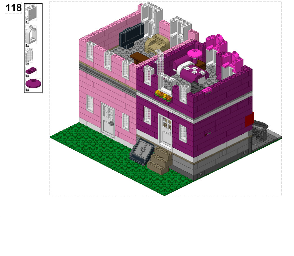 LEGO MOC Sweet Shop & House by Danielle | Rebrickable - Build with LEGO